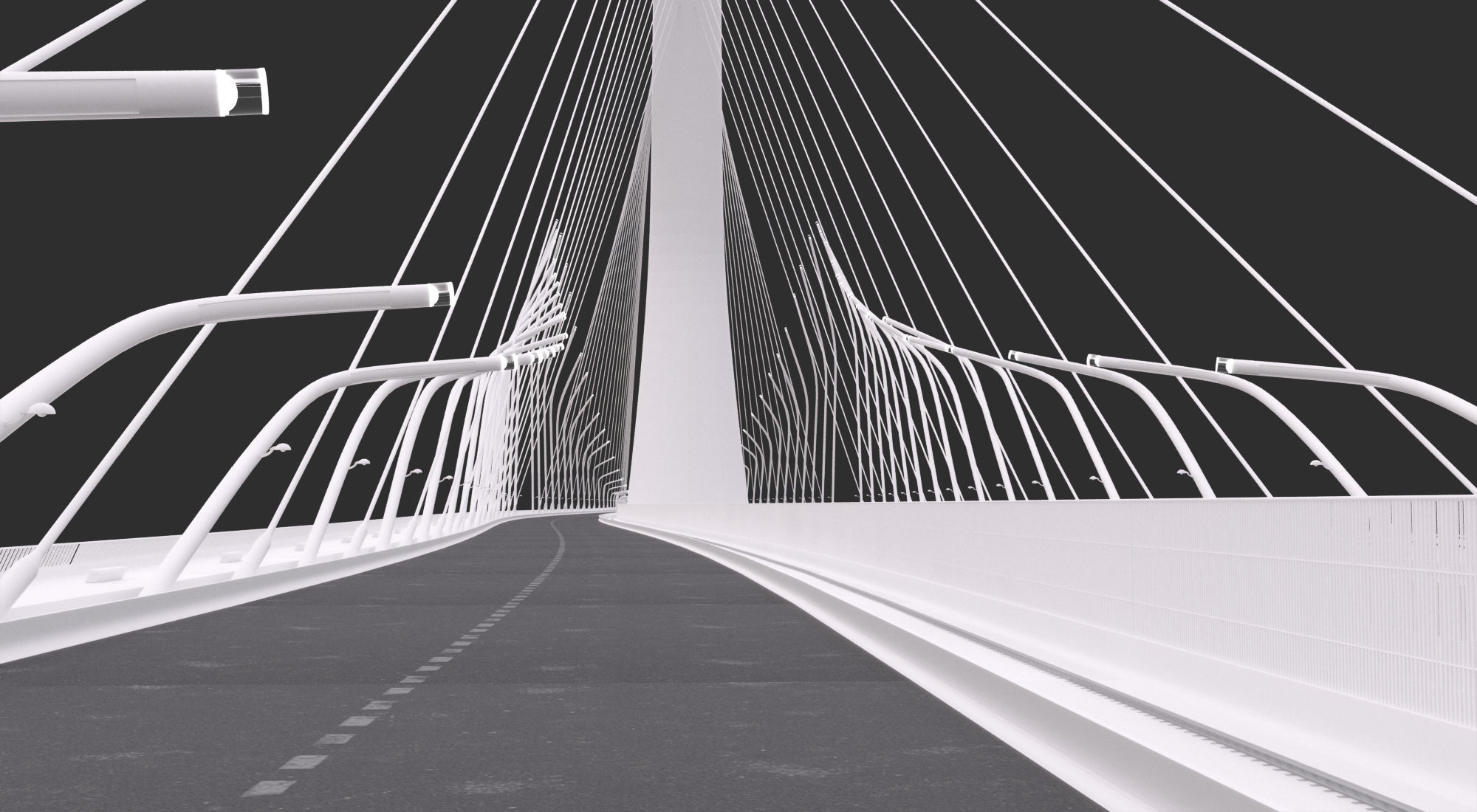 Zaha Hadid Architects Danjiang Bridge in Taiwan 3D model | CGTrader