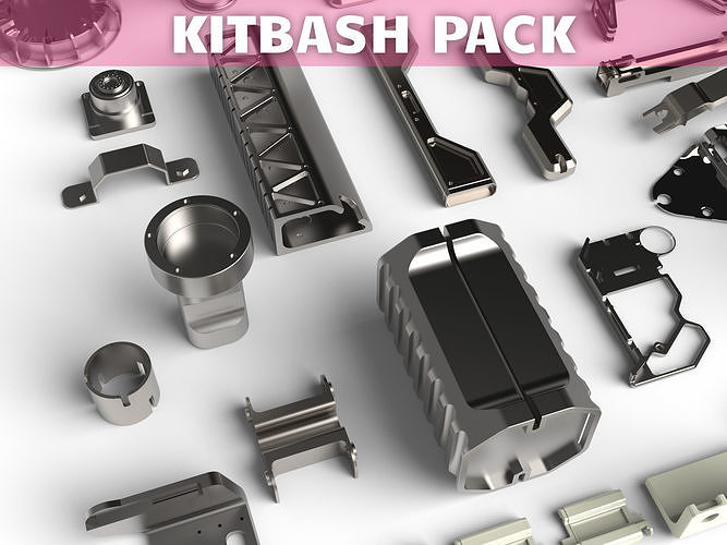 Kitbash library technical part pack 3D model | CGTrader