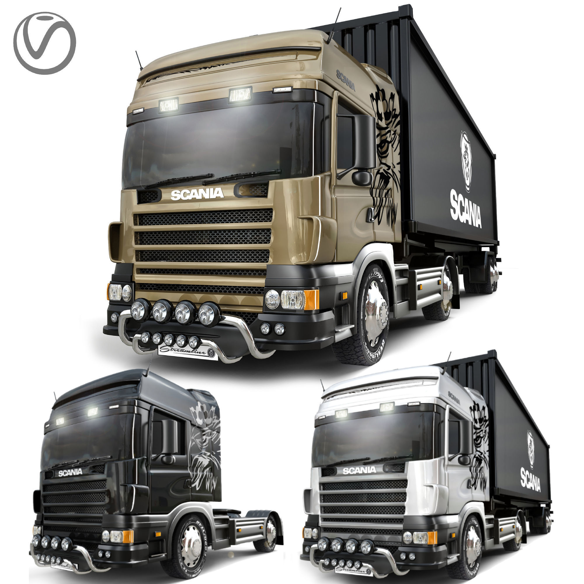 3D scania 01 | CGTrader