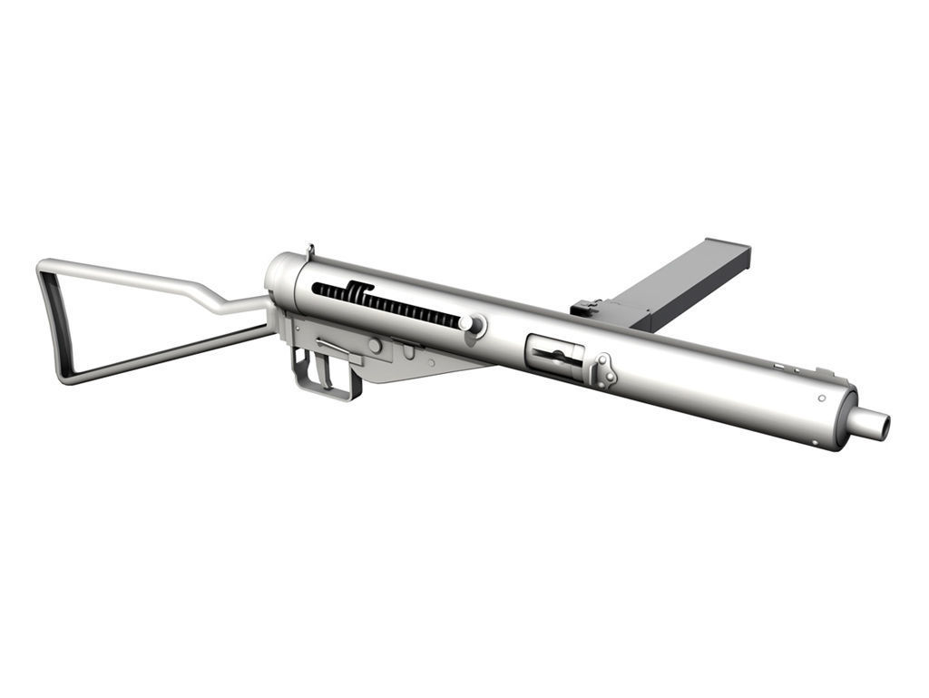 Sten MKIII Submachine Gun 3D model | CGTrader