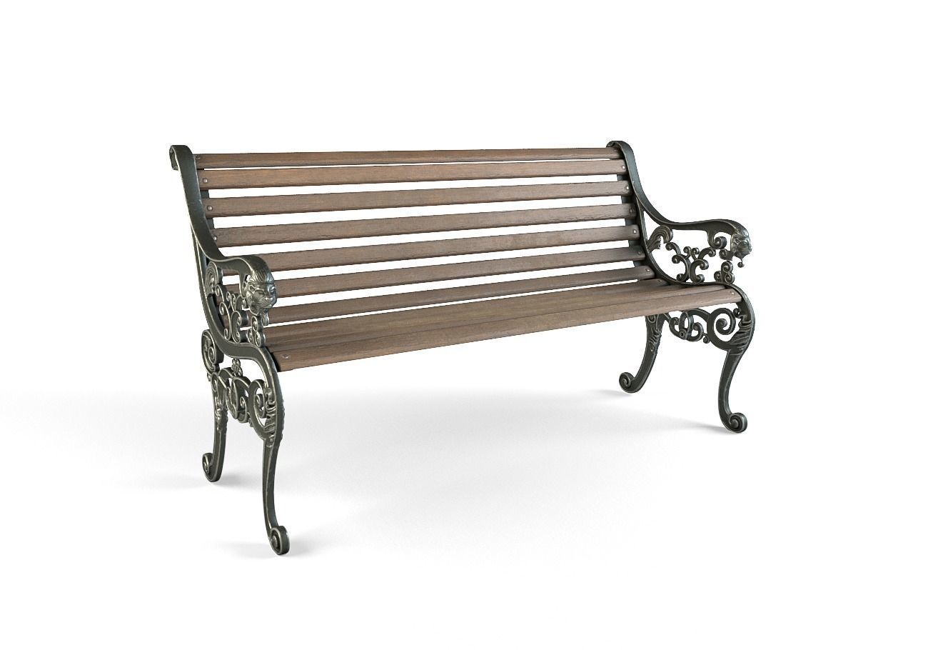 London Vintage Street Bench 3D model | CGTrader