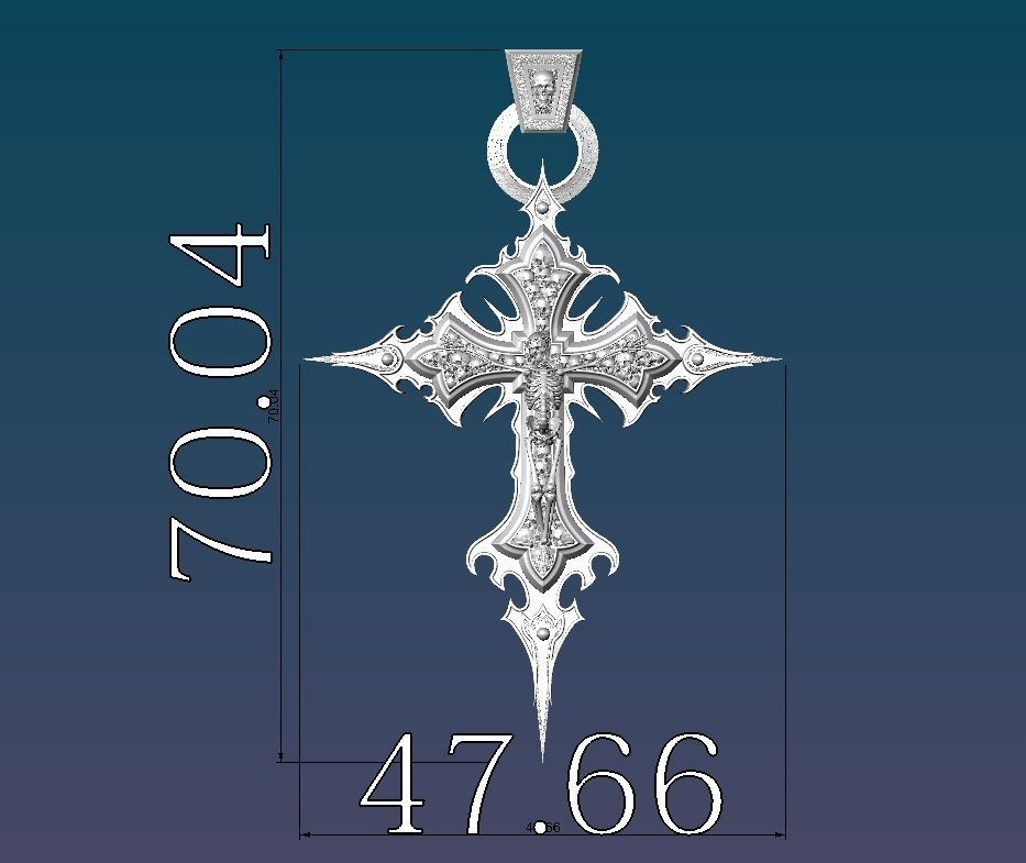 Crucifix of the skeleton 3D model | CGTrader