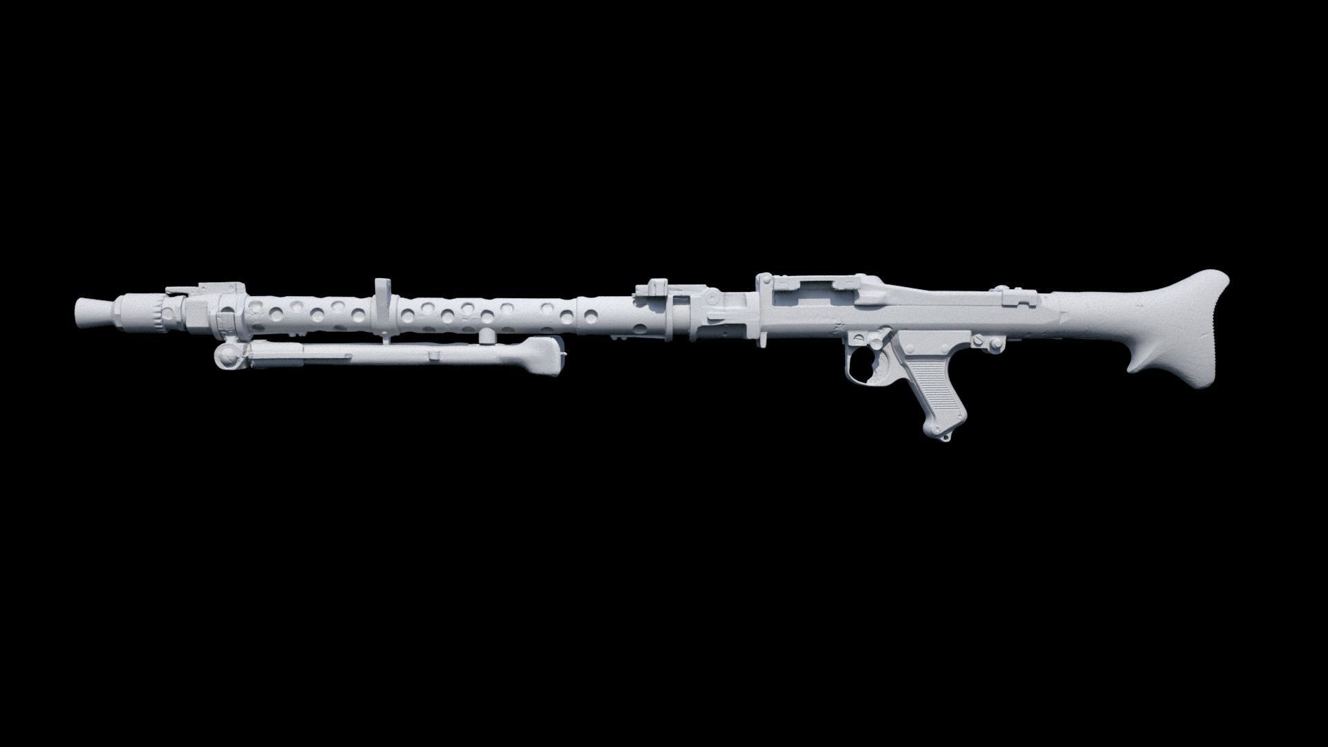 3D Scanned Deactivated MG34 DLT 19 Blaster Heavy Blaster Rifle 3D model ...
