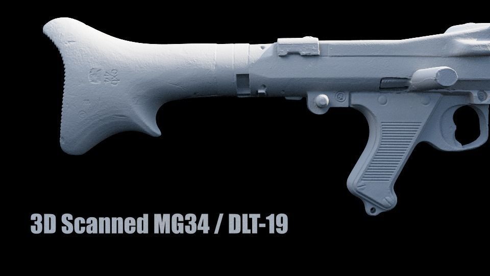3D Scanned Deactivated MG34 DLT 19 Blaster Heavy Blaster Rifle 3D model ...