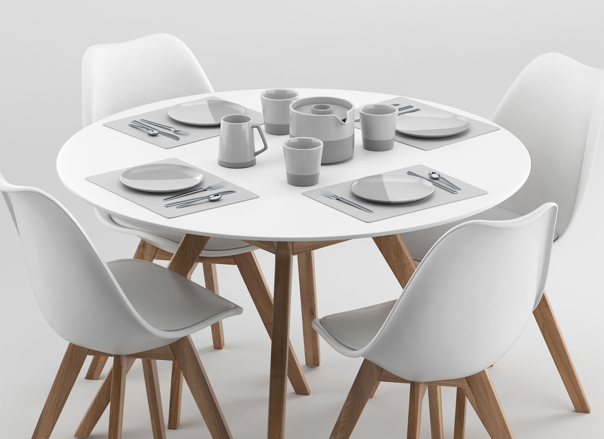 Circular Dinning Table 3D model | CGTrader