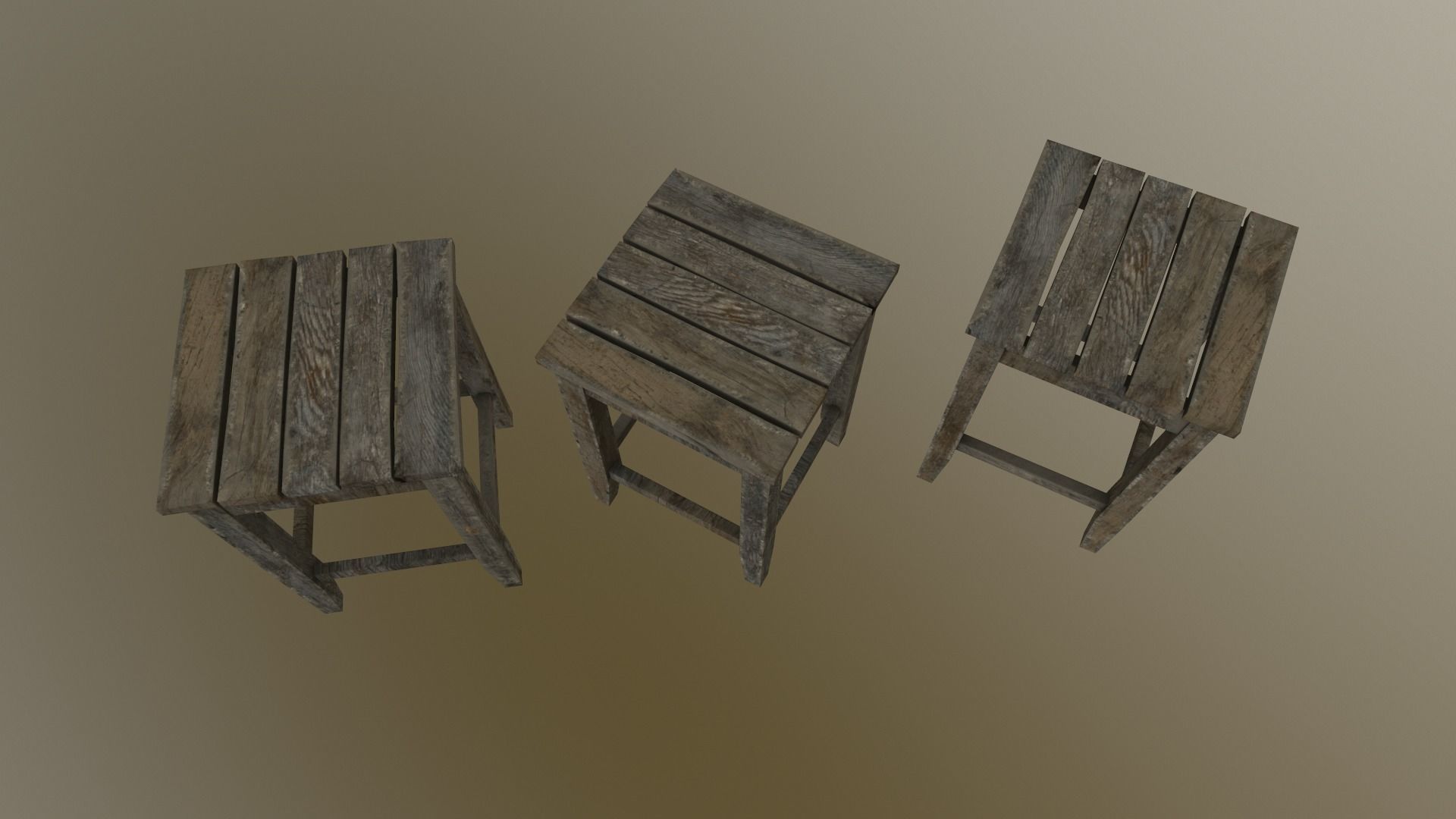 3D model Soviet Stool VR / AR / low-poly | CGTrader