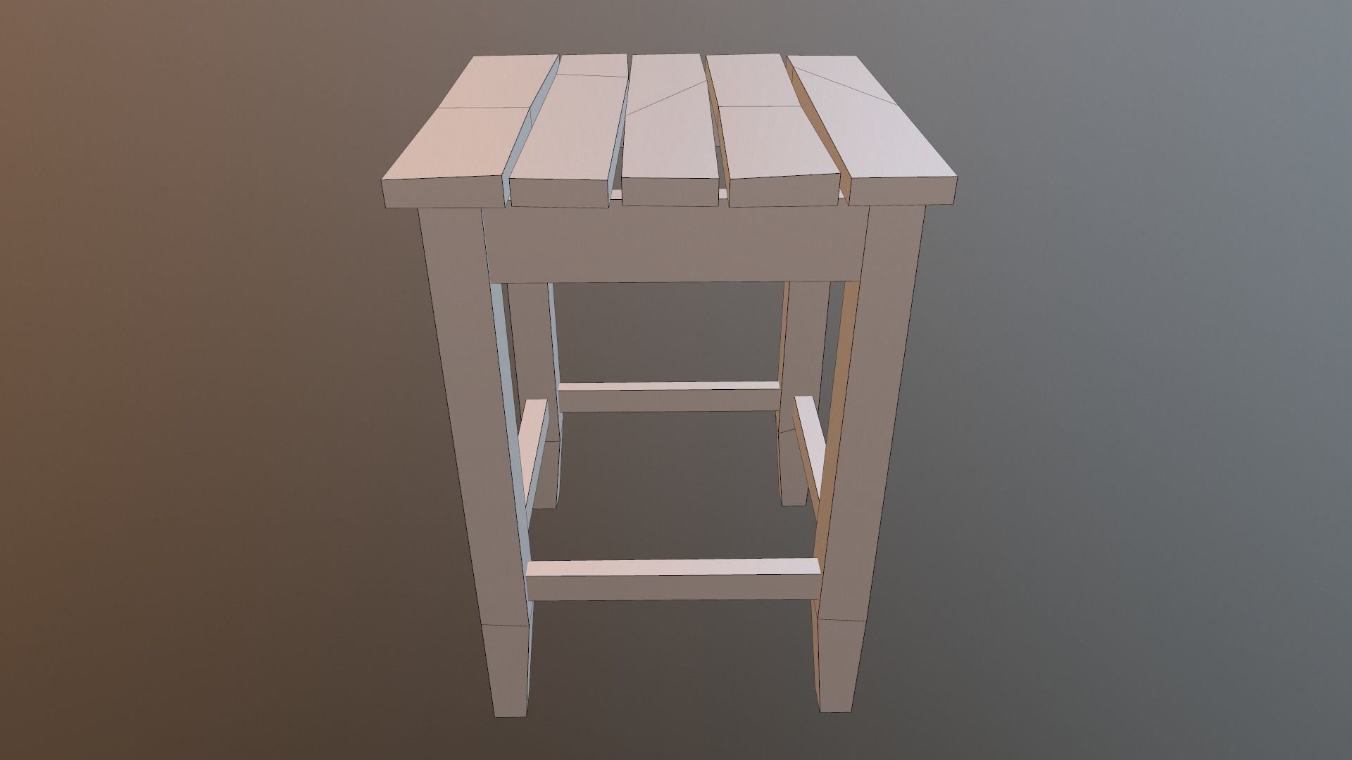 3D model Soviet Stool VR / AR / low-poly | CGTrader