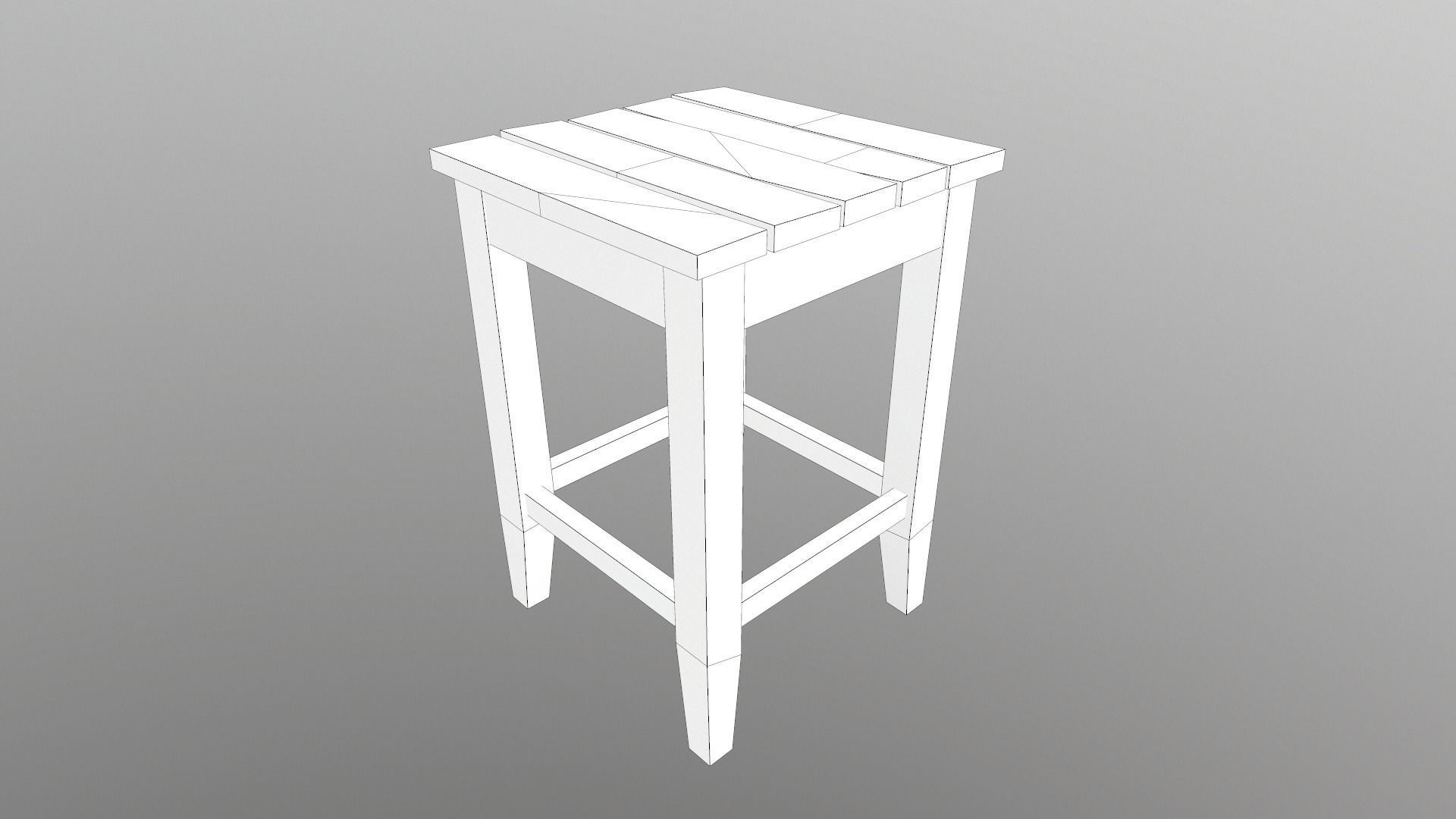 3D model Soviet Stool VR / AR / low-poly | CGTrader