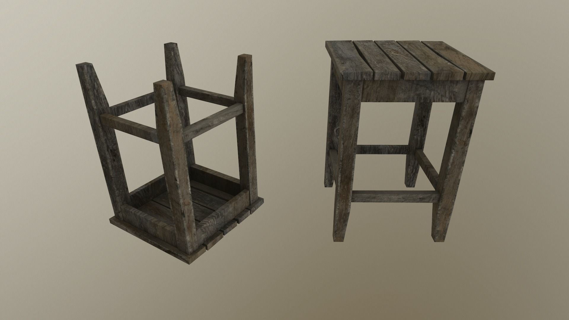 3D model Soviet Stool VR / AR / low-poly | CGTrader
