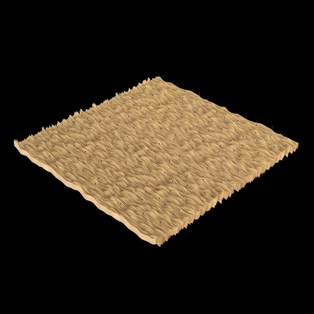 Parametric wood Hall ceiling Light 3D model | CGTrader