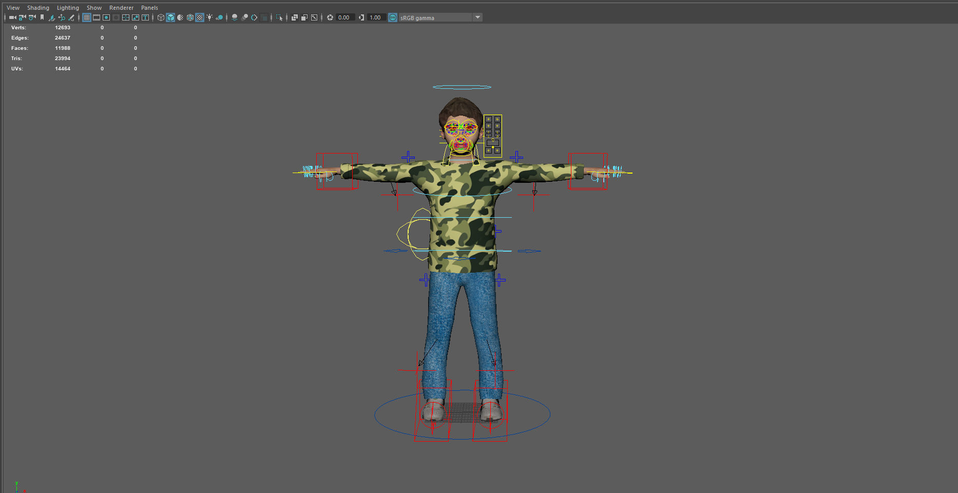3D model Character rig with facial rigged uv unwraped texture game vr ...