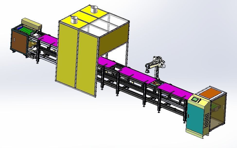 Double speed chain assembly line 3D model | CGTrader