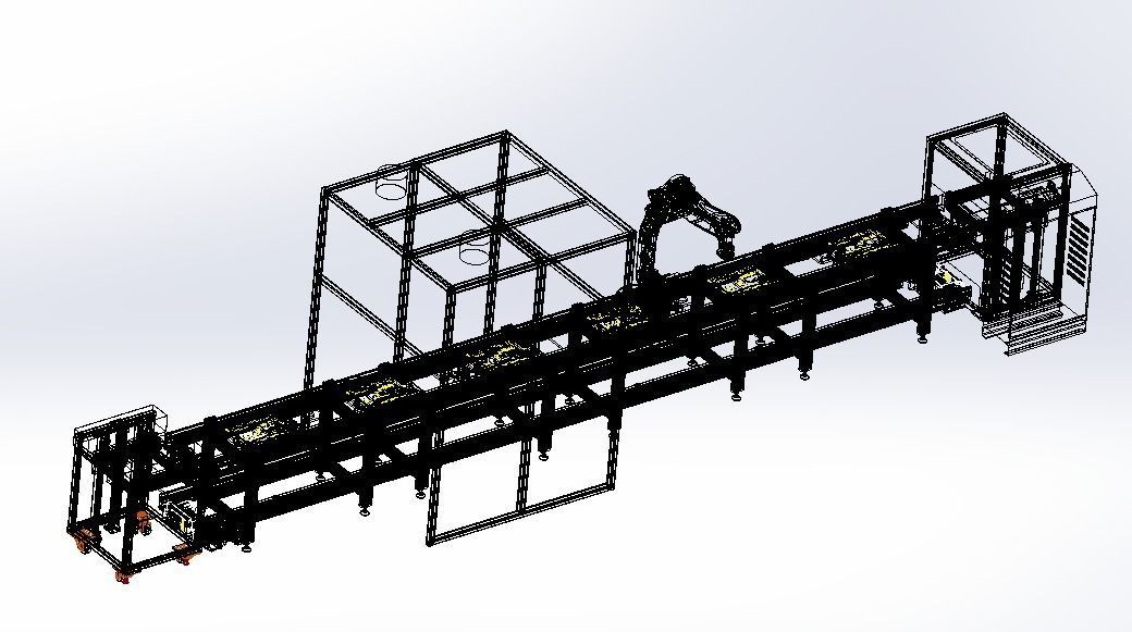 Double speed chain assembly line 3D model | CGTrader