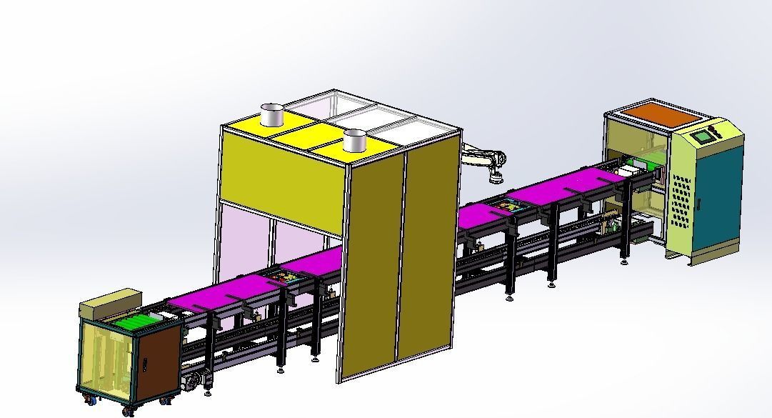 Double speed chain assembly line 3D model | CGTrader