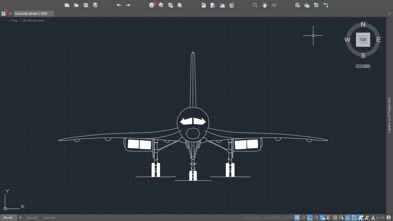 2D Concorde Aircraft 3D model | CGTrader