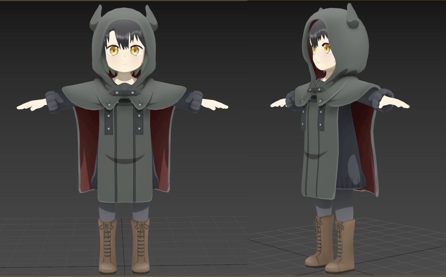 Somali to Mori no Kamisama VRChat 3D model rigged | CGTrader