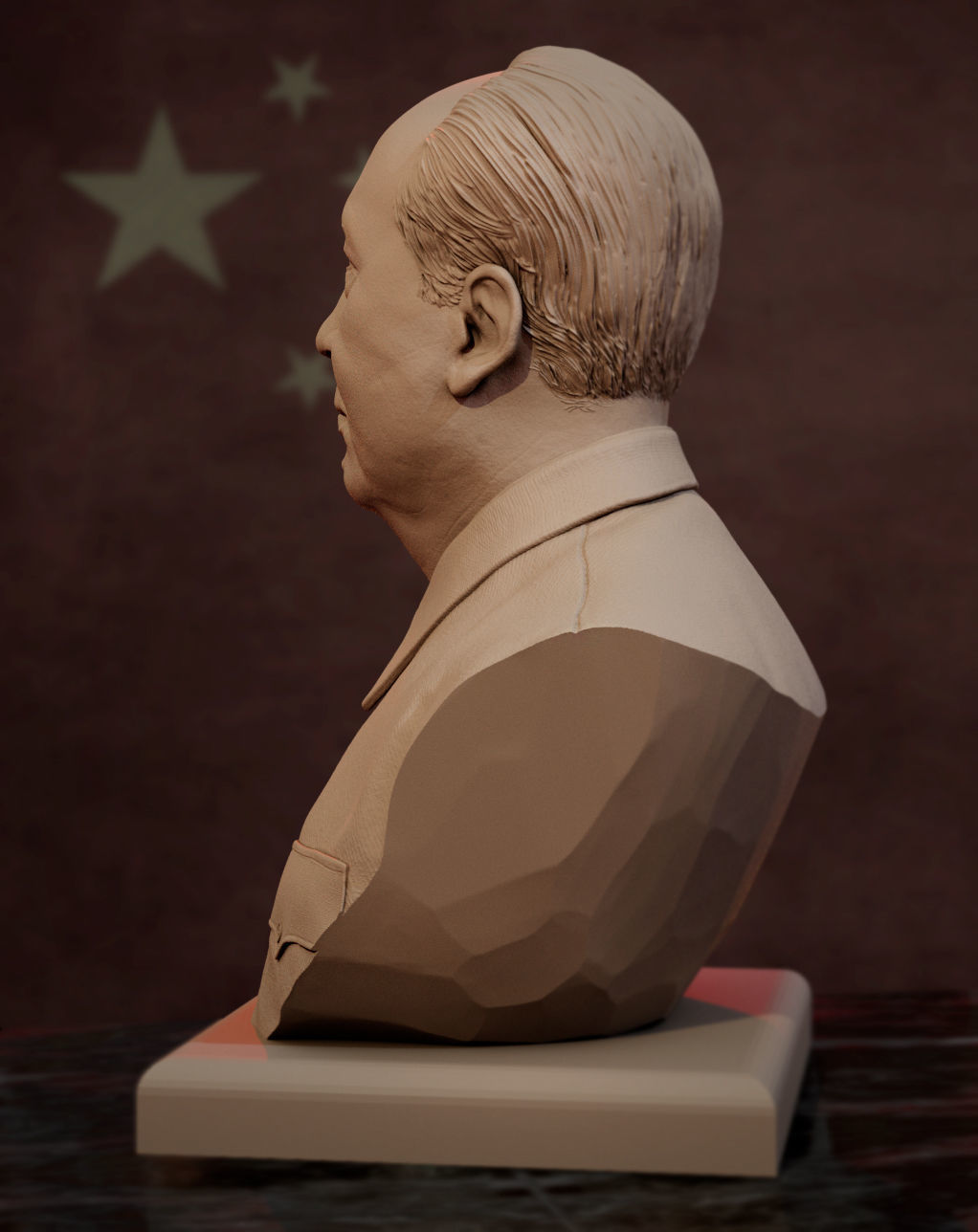 Mao Zedong 3D model 3D printable | CGTrader