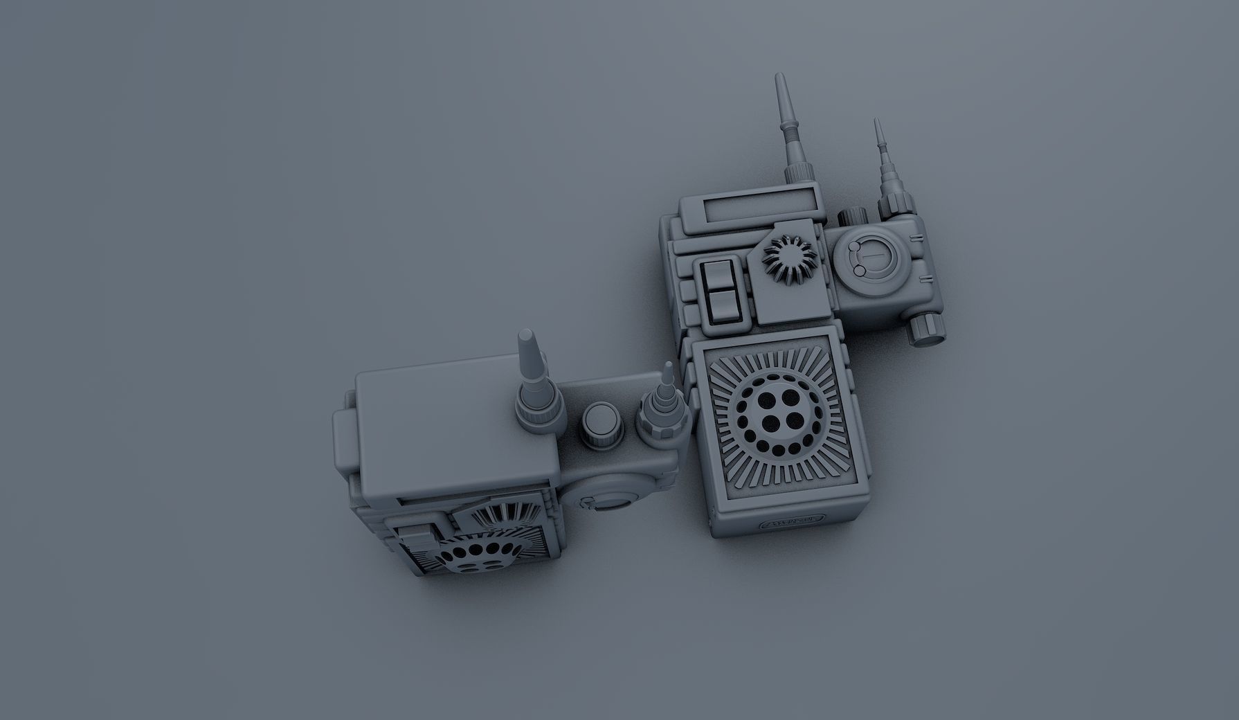 INTERCOM II Space Walkie Talkie 3D model | CGTrader