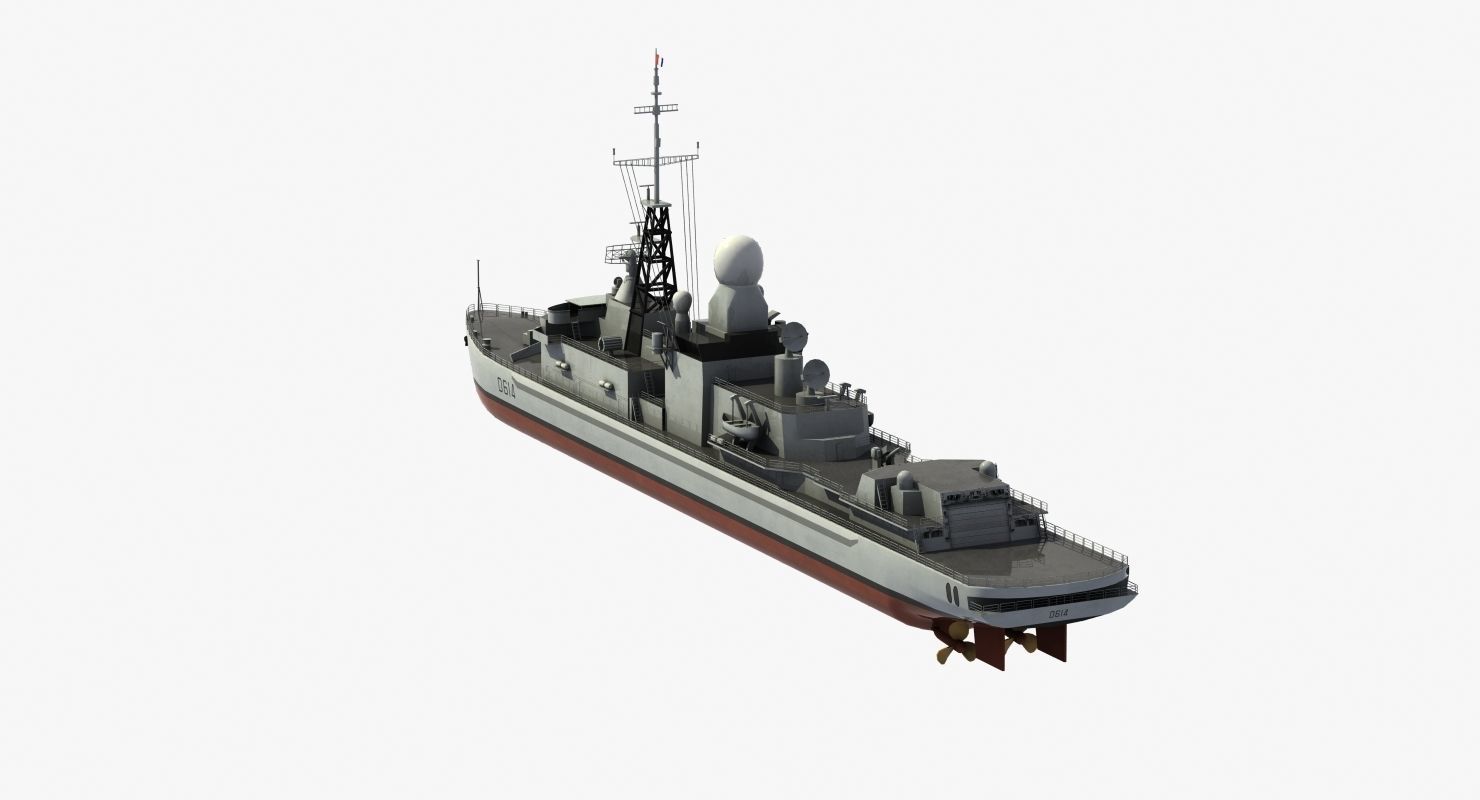 Cassard Class Frigate 3D model | CGTrader