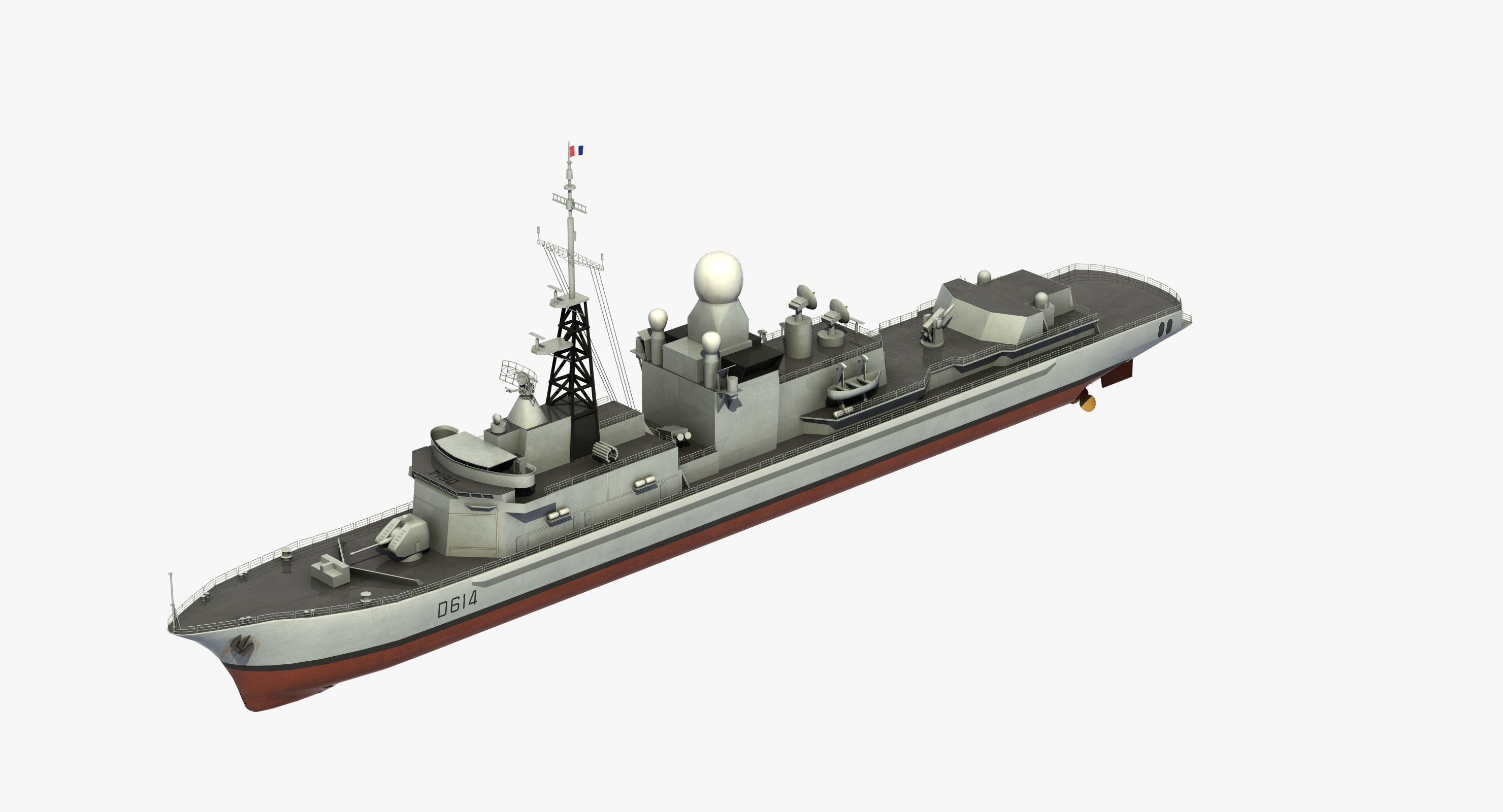 Cassard Class Frigate 3D model | CGTrader