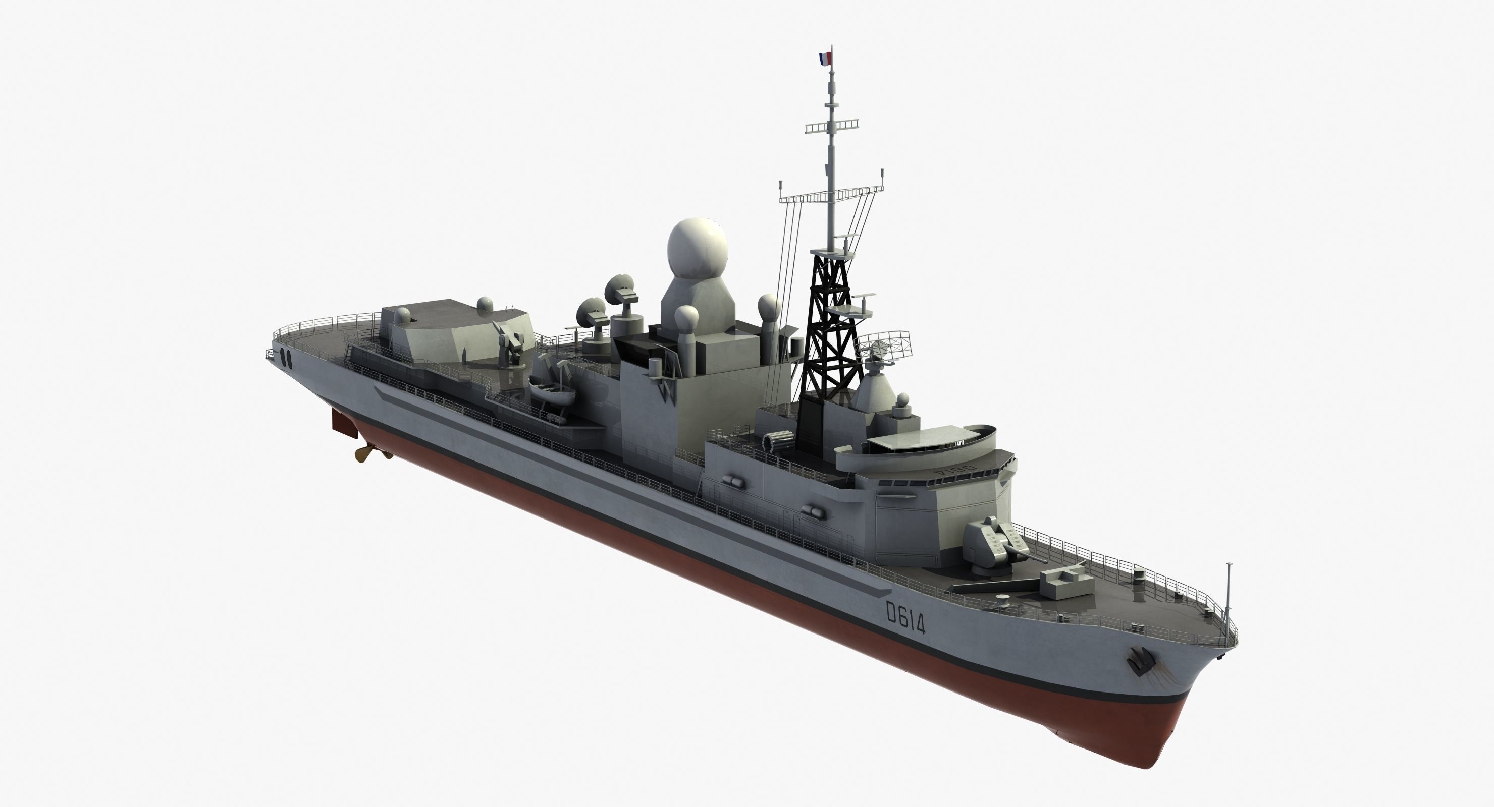 Cassard Class Frigate 3D model | CGTrader
