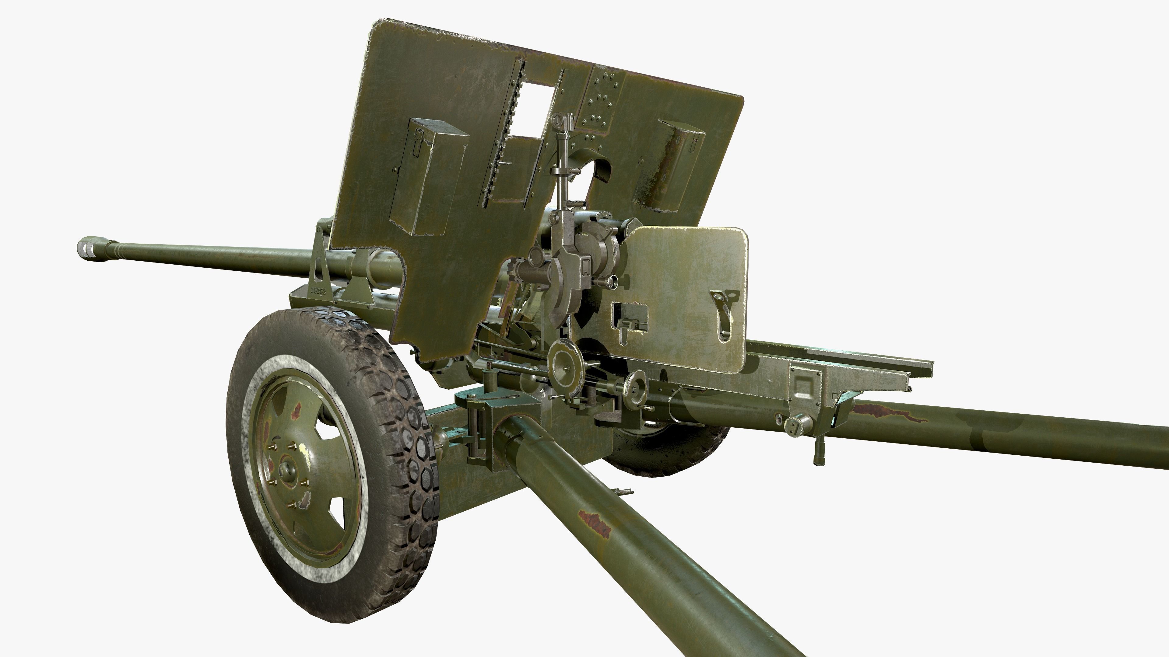 3D model ZiS 3 soviet anti-tank gun VR / AR / low-poly | CGTrader