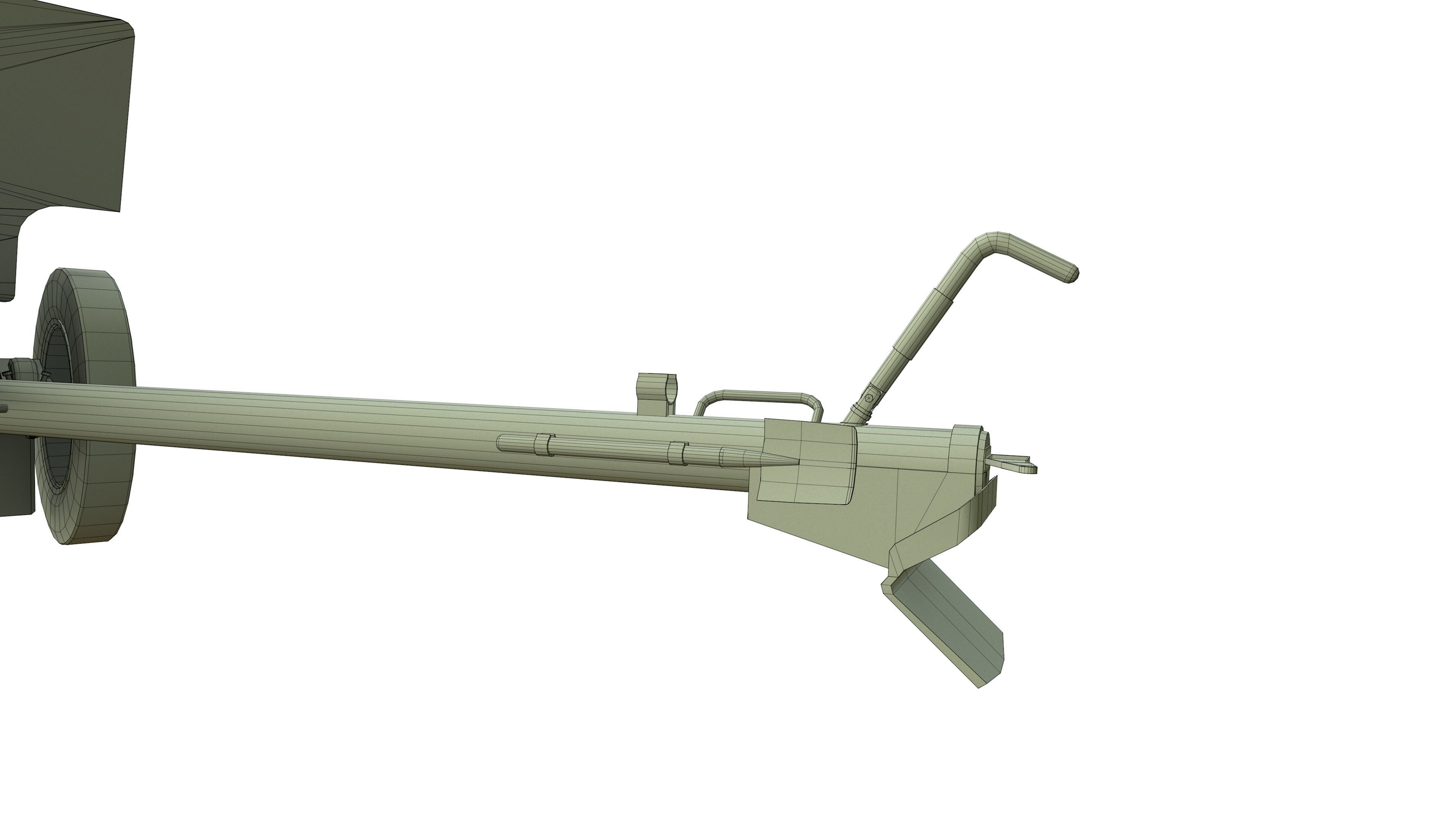 3D model ZiS 3 soviet anti-tank gun VR / AR / low-poly | CGTrader