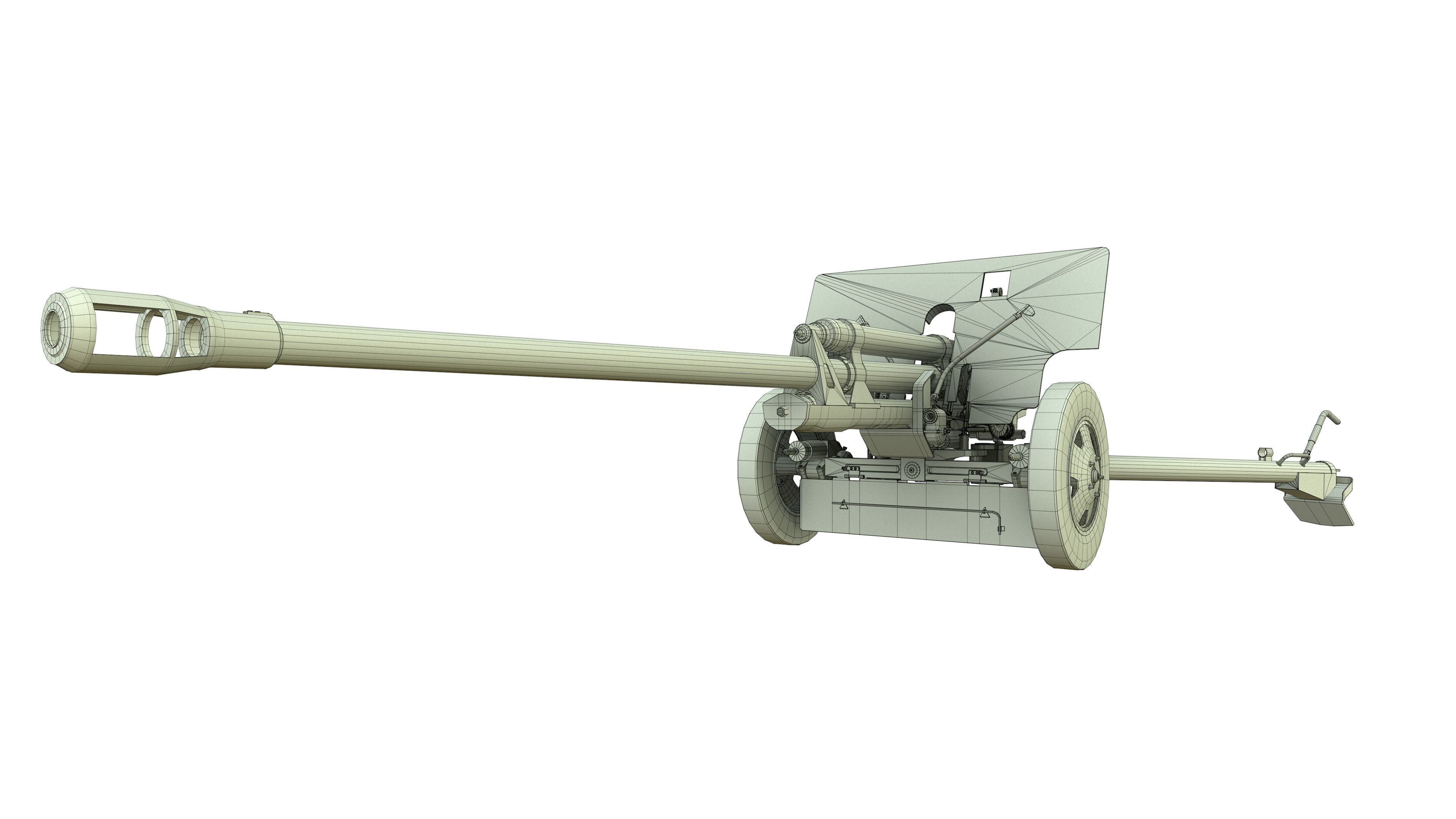 3D model ZiS 3 soviet anti-tank gun VR / AR / low-poly | CGTrader