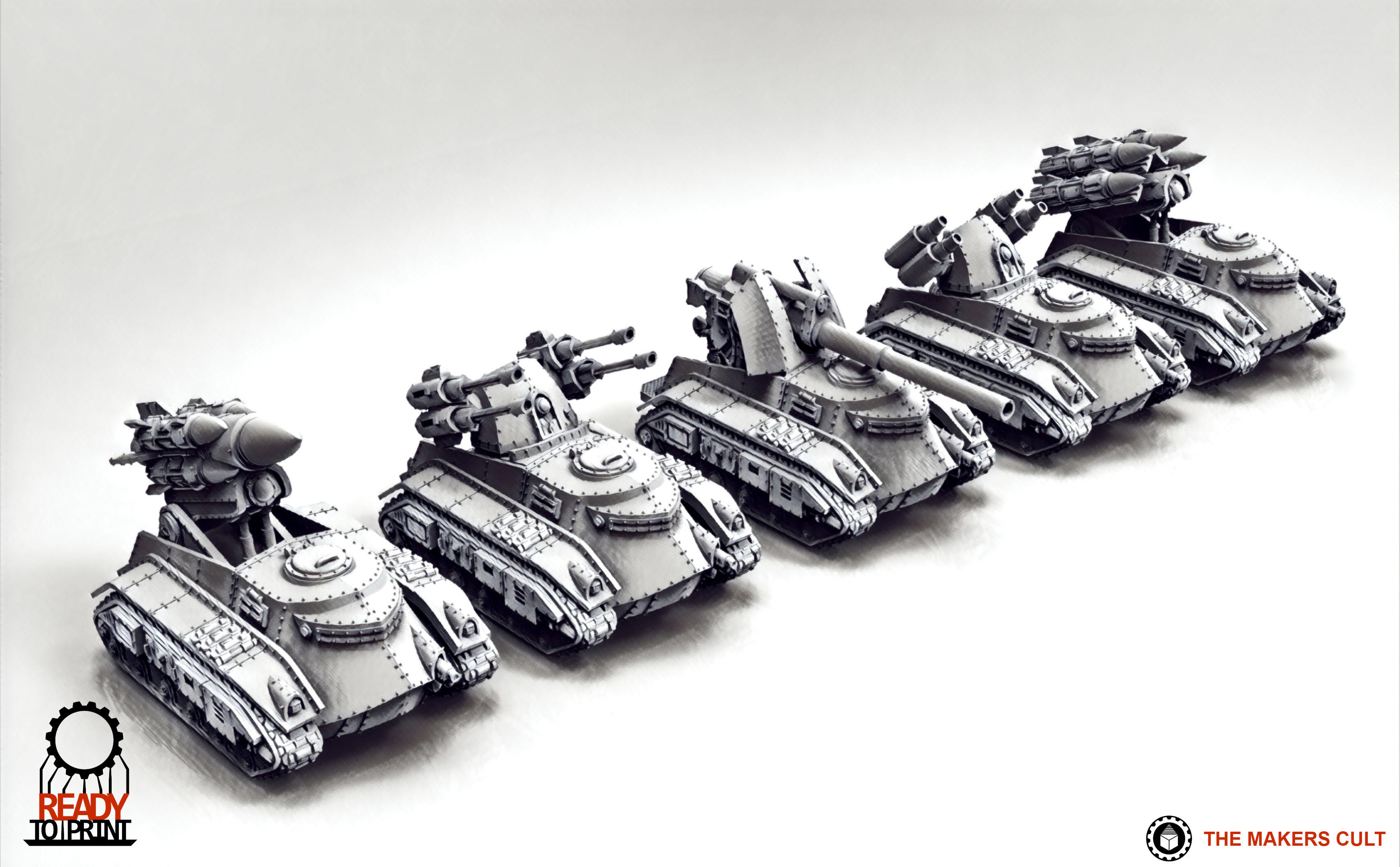 Feudal Guard Support Tanks 3D model 3D printable | CGTrader