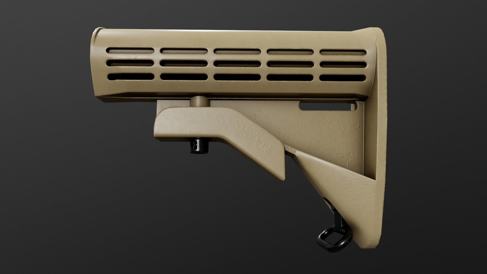 3D model Colt LE AR15 Collapsible Buttstock VR / AR / low-poly | CGTrader