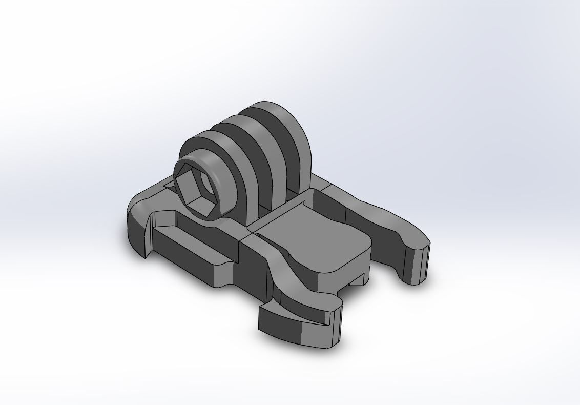 GoPro Camera flat mount 3D model 3D printable | CGTrader