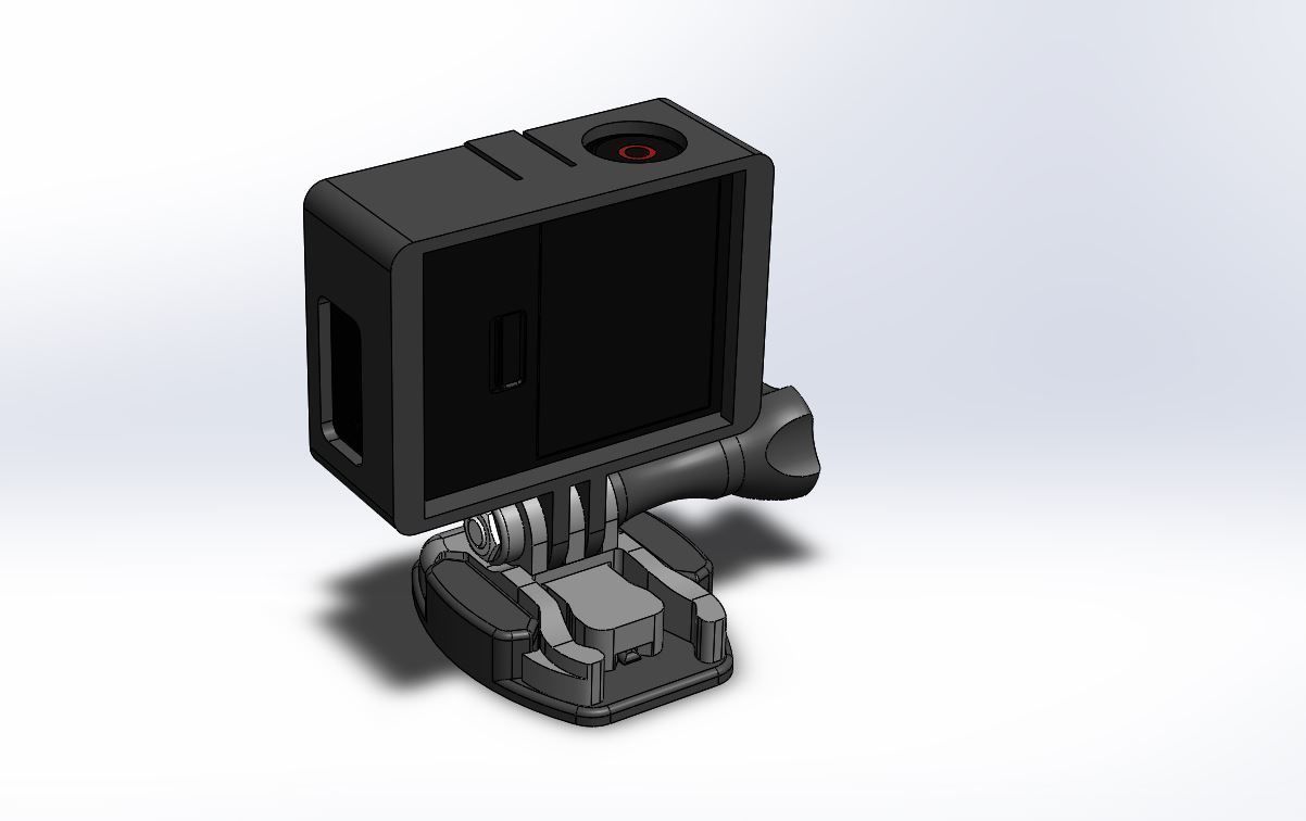 GoPro Camera flat mount 3D model 3D printable | CGTrader