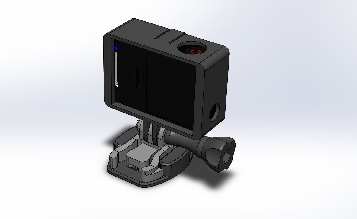GoPro Camera flat mount 3D model 3D printable | CGTrader