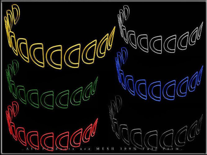 3D model Half Circle Metal Chain Rings - Dozen - Curved VR / AR / low ...