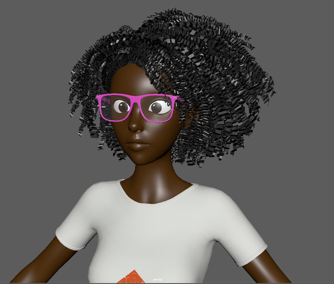 Black Woman cartoon 3D model | CGTrader