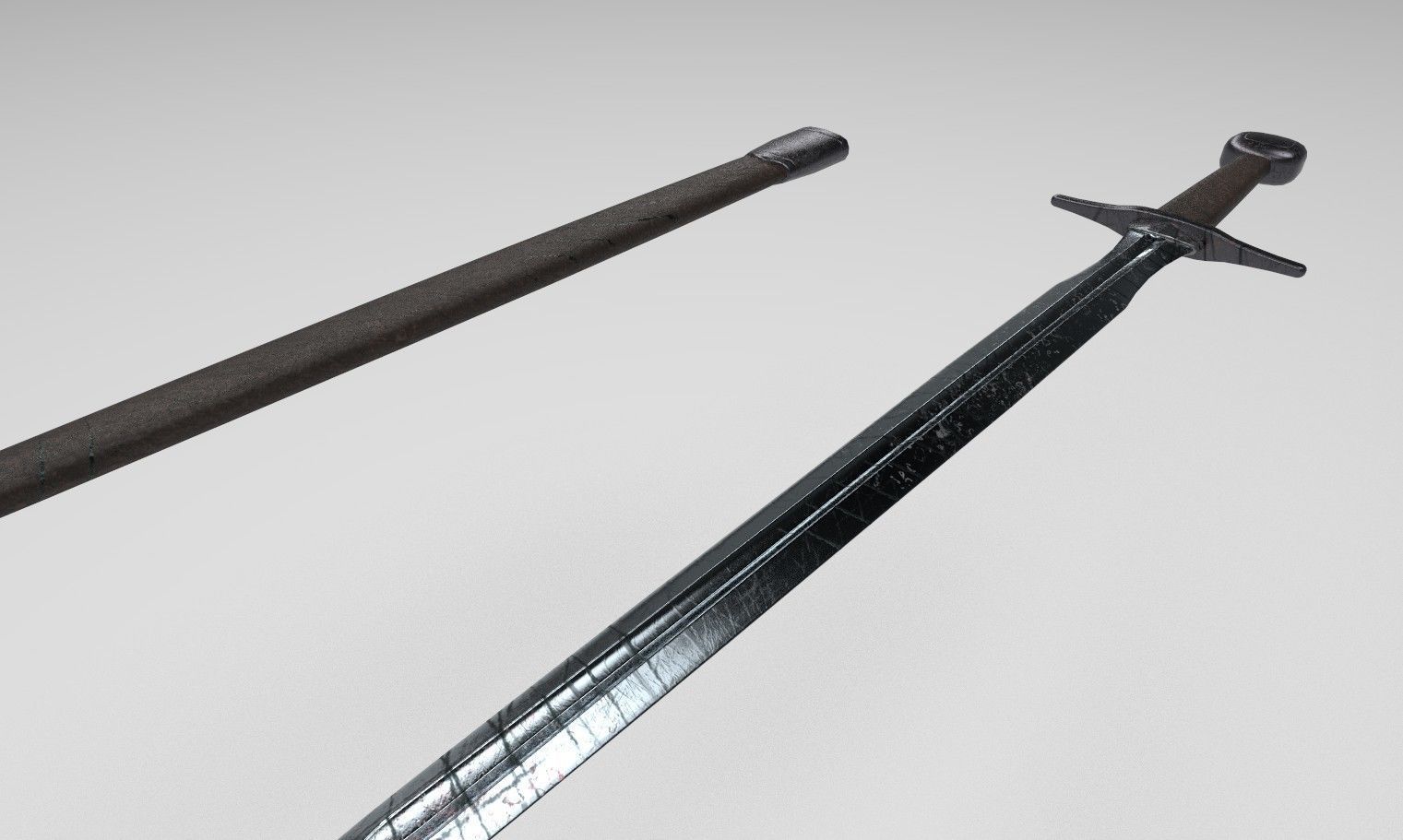 3D model Sword - 7 textures - Medieval weapon VR / AR / low-poly | CGTrader
