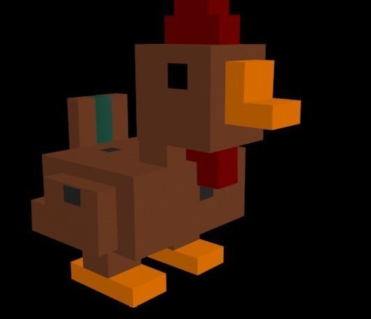 3D model minecraft rooster VR / AR / low-poly | CGTrader
