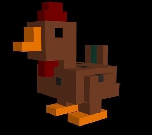3D model Rooster minecraft VR / AR / low-poly | CGTrader