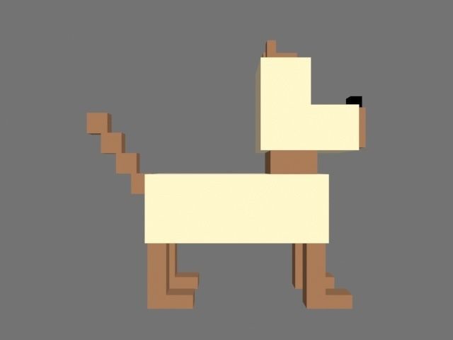 3D model Voxel Dog VR / AR / low-poly | CGTrader