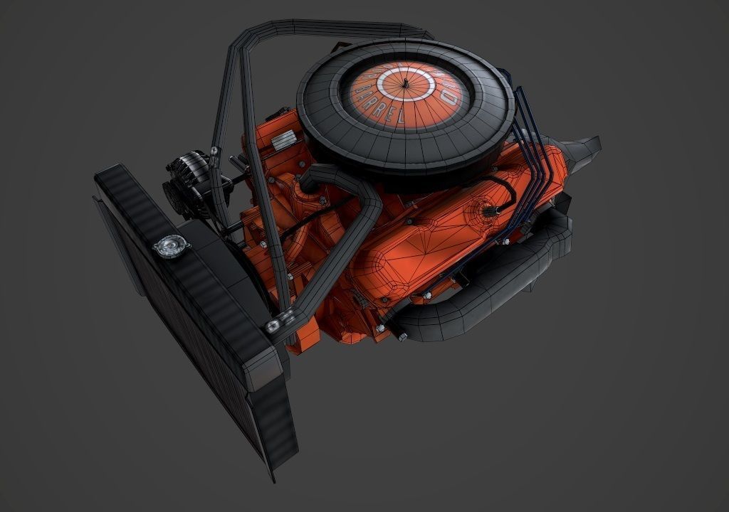 3D model MOPAR V8 lowpoly VR / AR / low-poly | CGTrader