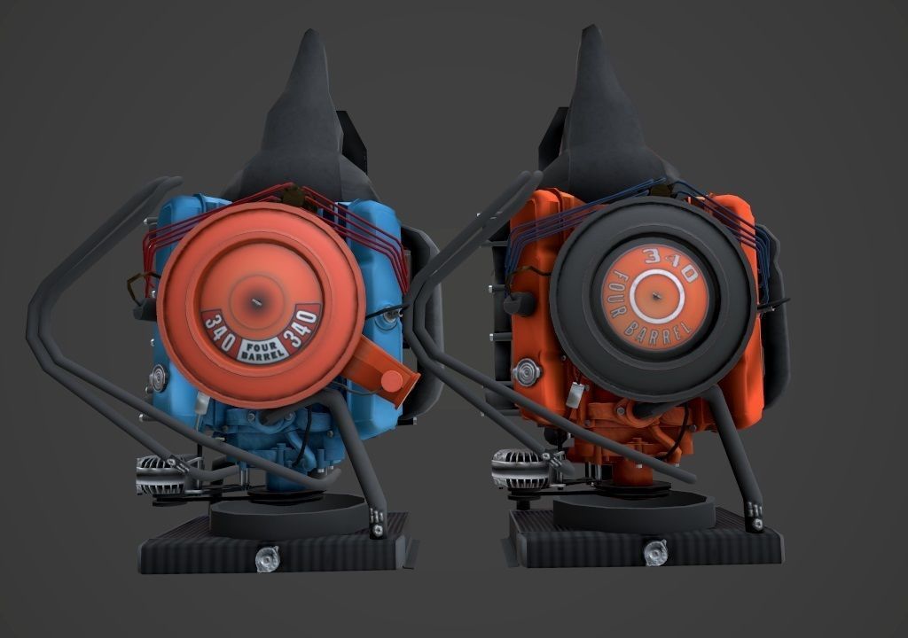 3D model MOPAR V8 lowpoly VR / AR / low-poly | CGTrader