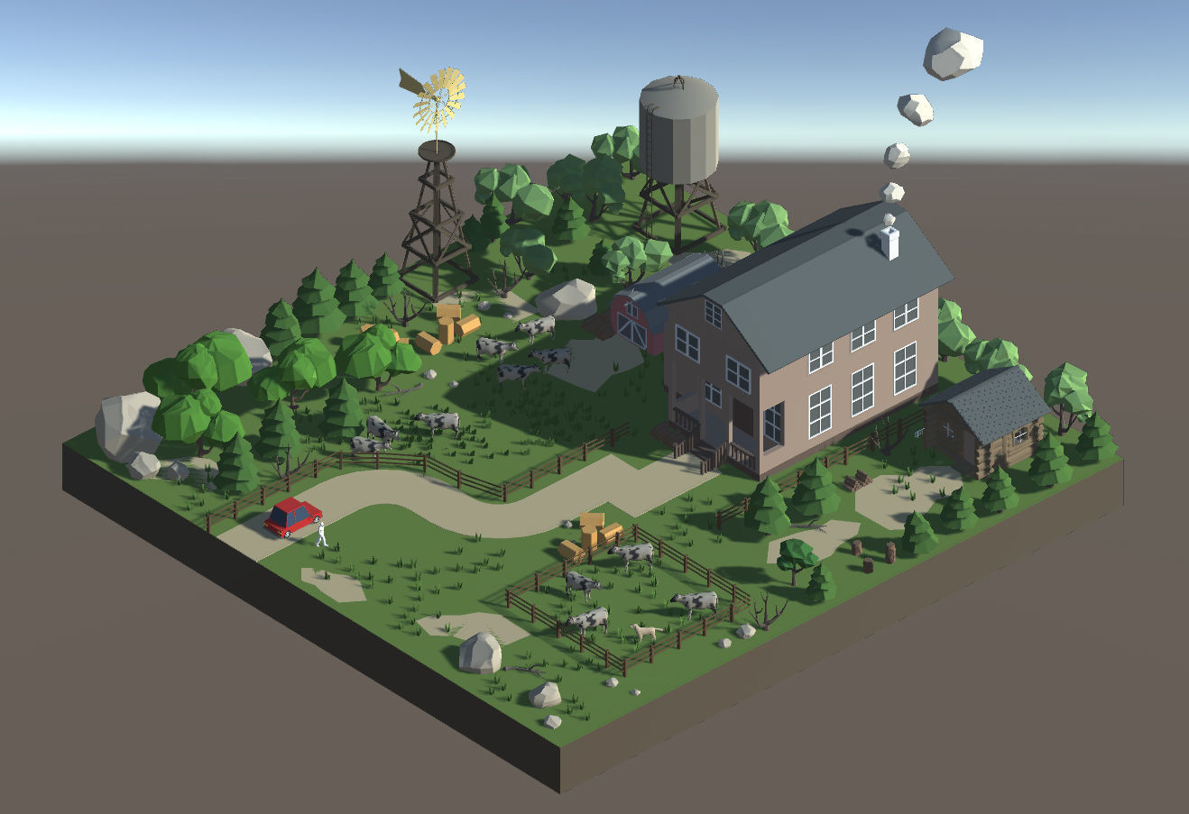 low poly farm 3D model | CGTrader