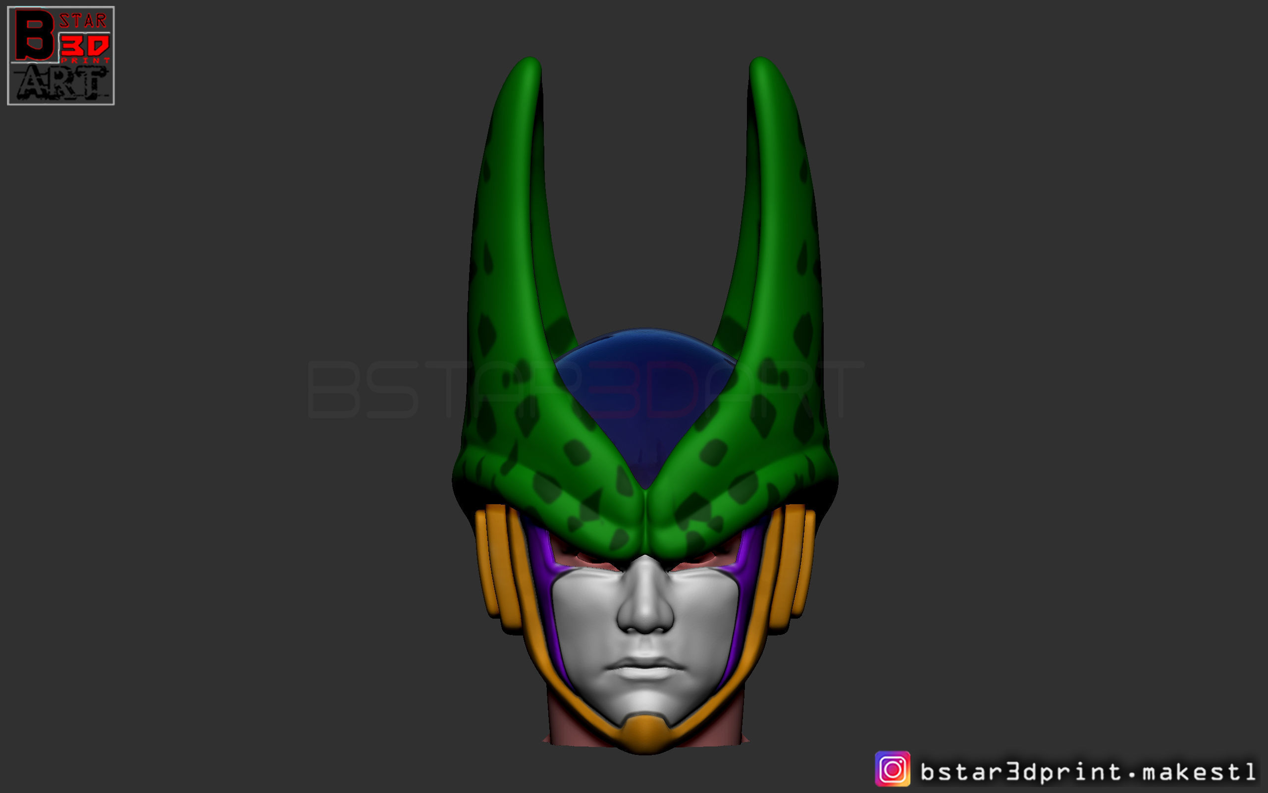 CELL Mask -Dragon Ball Z Cosplay or custom figure 3D model 3D printable ...