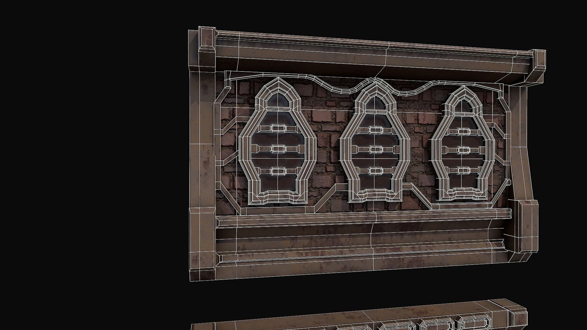 3D model Low poly fantasy medieval building facade VR / AR / low-poly ...