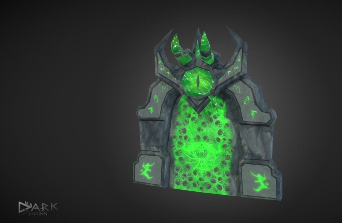 3D model Demonic Gate of Doom VR / AR / low-poly | CGTrader