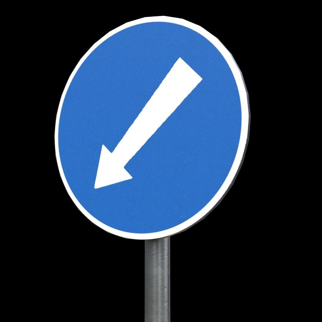 3D model Compulsory keep left VR / AR / low-poly | CGTrader