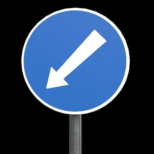 3D model Compulsory keep left VR / AR / low-poly | CGTrader