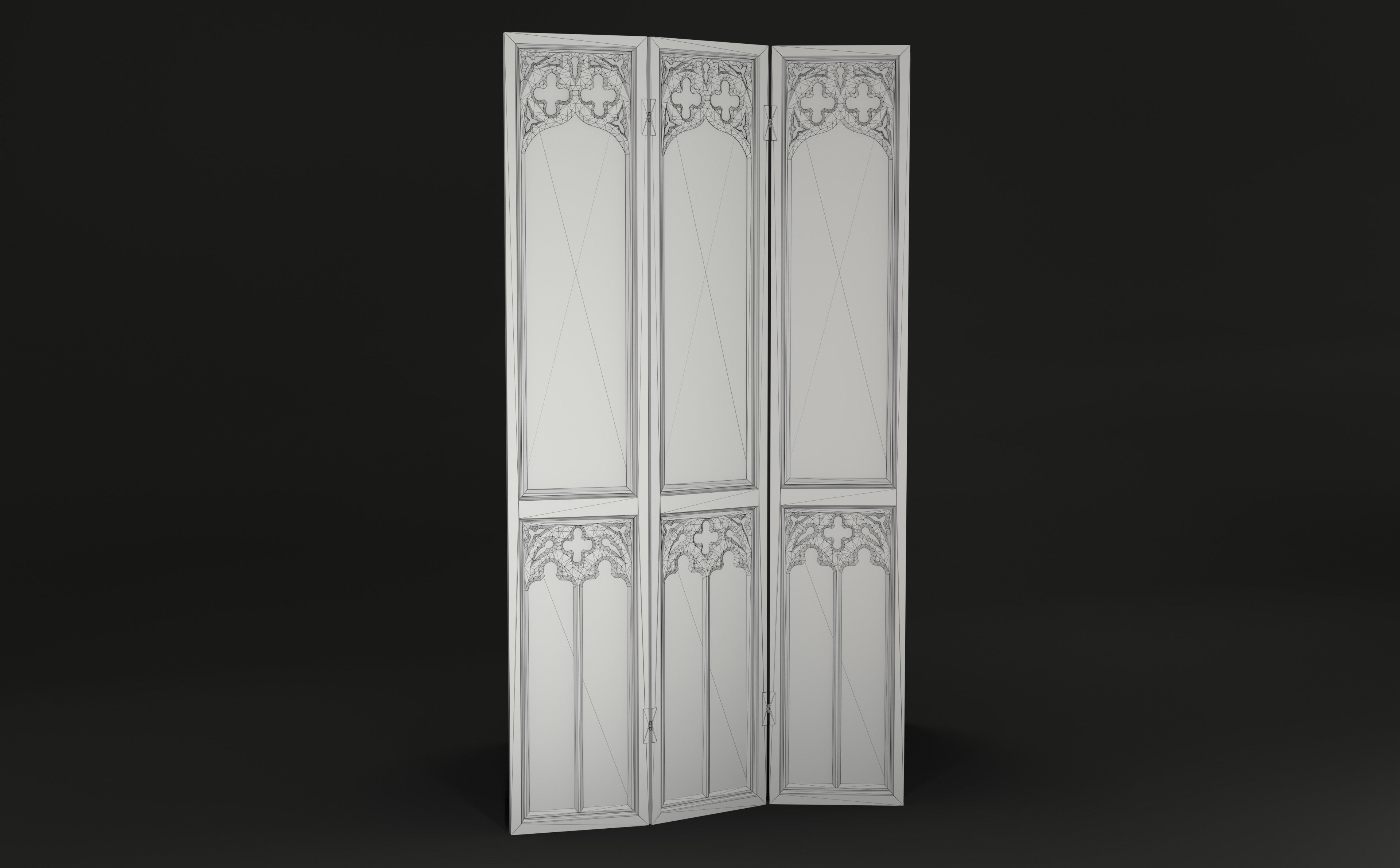 3D model Gothic screen VR / AR / low-poly | CGTrader