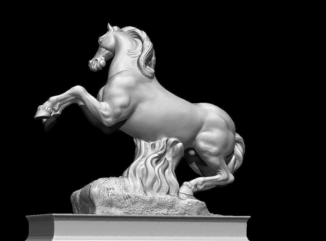 horse rampant sculpture monument 3D model 3D printable | CGTrader