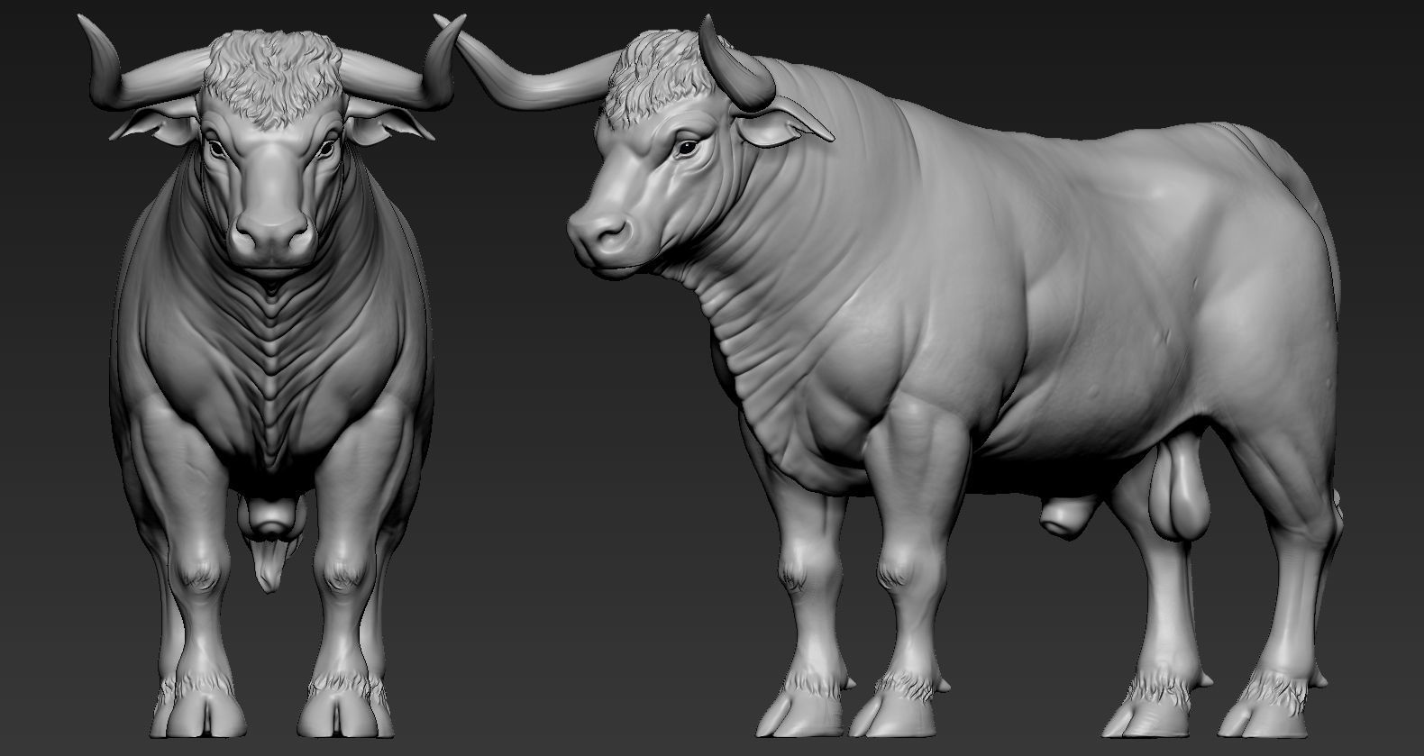 Toros Bravos 3D model 3D printable | CGTrader